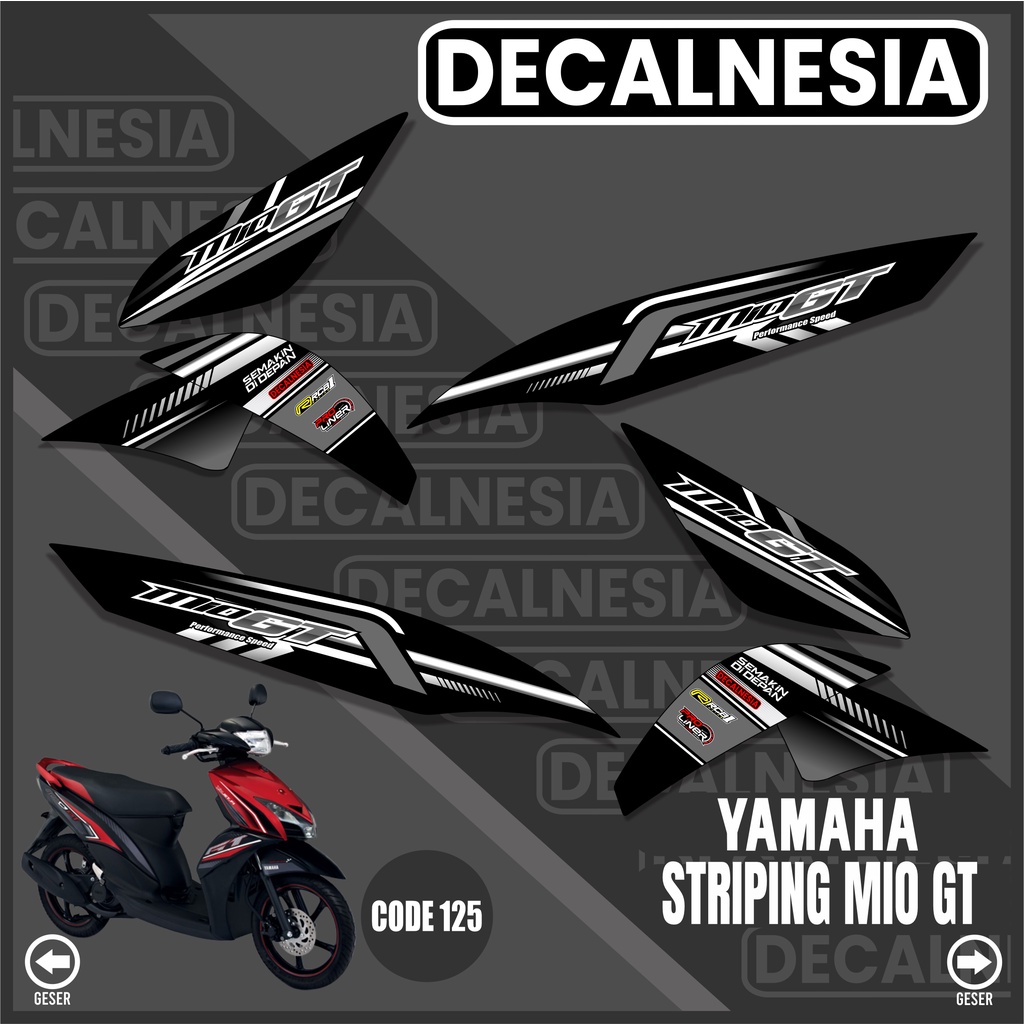 Jual Stiker Striping Mio GT Sticker Motor Yamaha Simple Variasi Decal ...