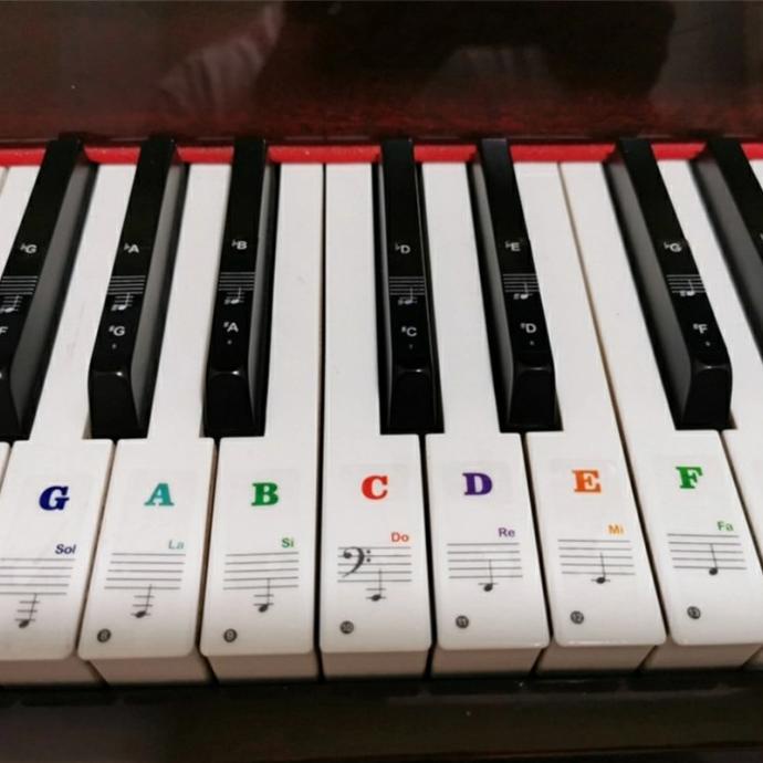 Jual Set Stiker Label Nada / Kunci / Chord untuk Tuts Piano / Keyboard ...