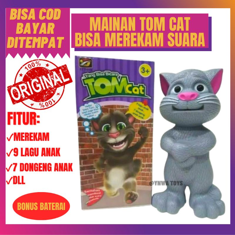 Jual MAINAN ANAK BONEKA TOM CAT KUCING BATERAI BISA MEREKAM SUARA ...