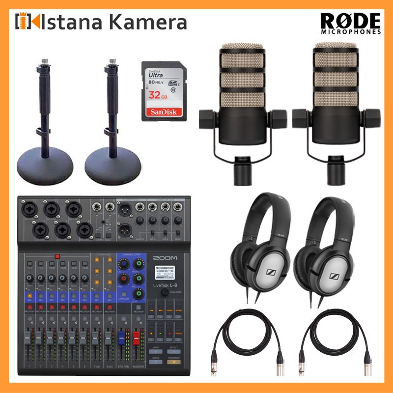 Jual Podcast Package Zoom L8 + Rode Podmic Paket Podcast | Shopee Indonesia