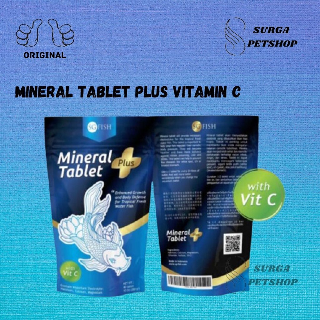 Jual MINERAL TABLET PLUS SG FISH WITH VITAMIN C GARAM IKAN KESEHATAN ...
