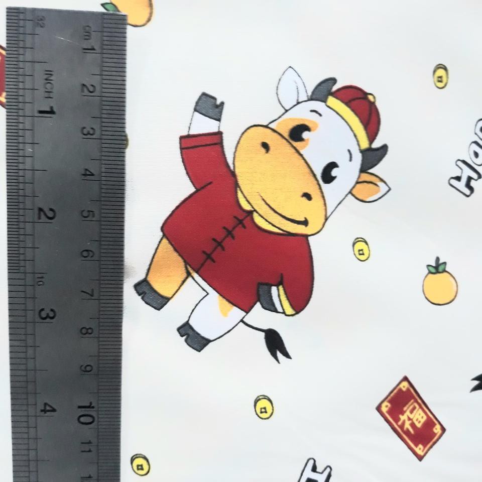 Jual 1.1 KONICO kain Katun sprei Meteran Motif karakter anak SAPI Tabur ...