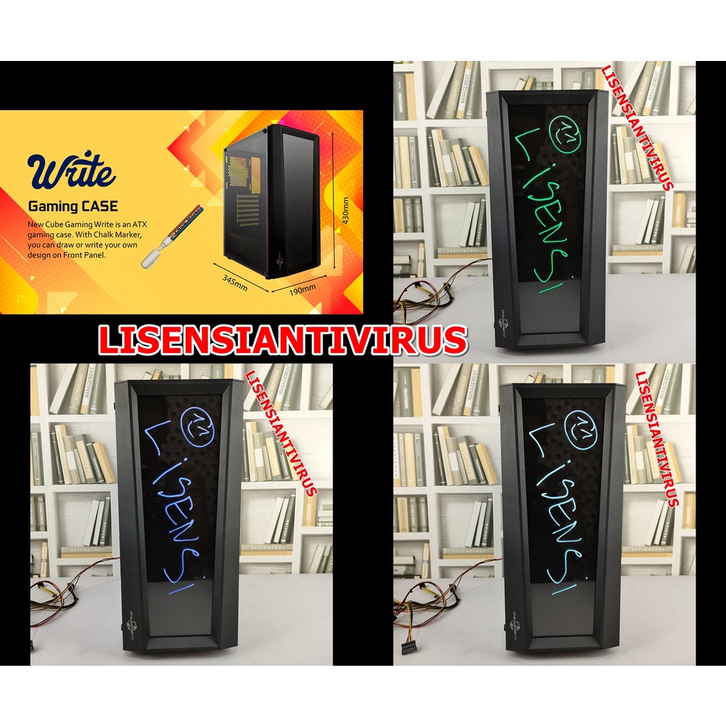Jual Casing CUBE GAMING WRITE ATX Bisa Di Gambar dengan Spidol ...