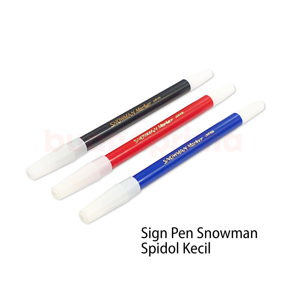 Jual Spidol SIGN PEN KECIL SNOWMAN PW-1 Marker Hitam Biru Merah ...