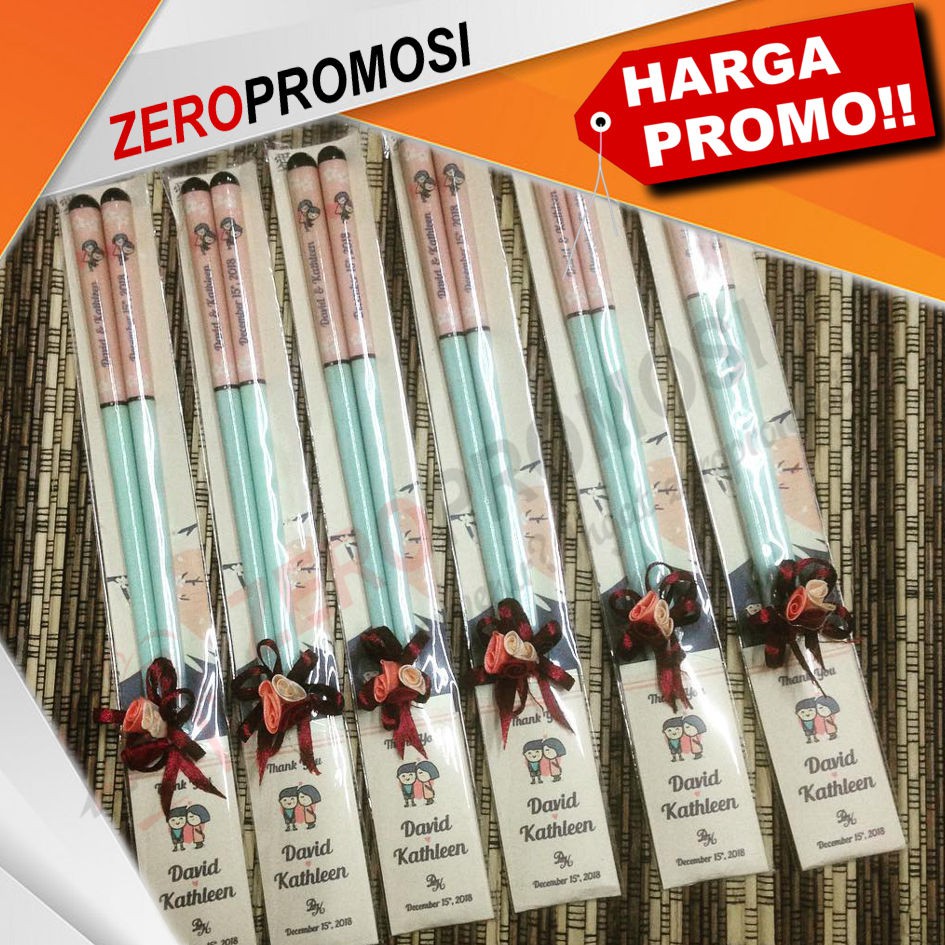 Jual Souvenir Wood Chopstick Sumpit Kayu Custom Gambar Murah | Shopee ...