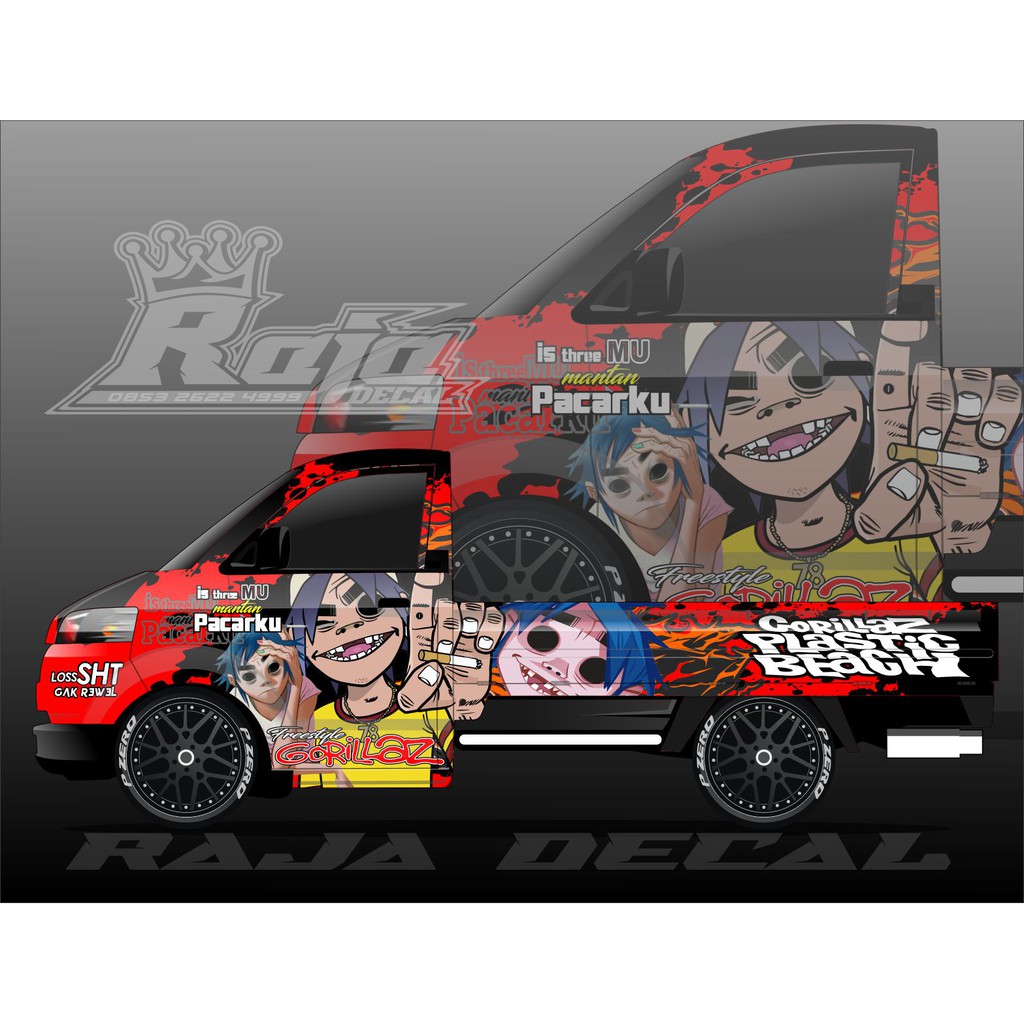 Jual Decal Sticker Pick Up APV Mega Carry Gorillas | Shopee Indonesia