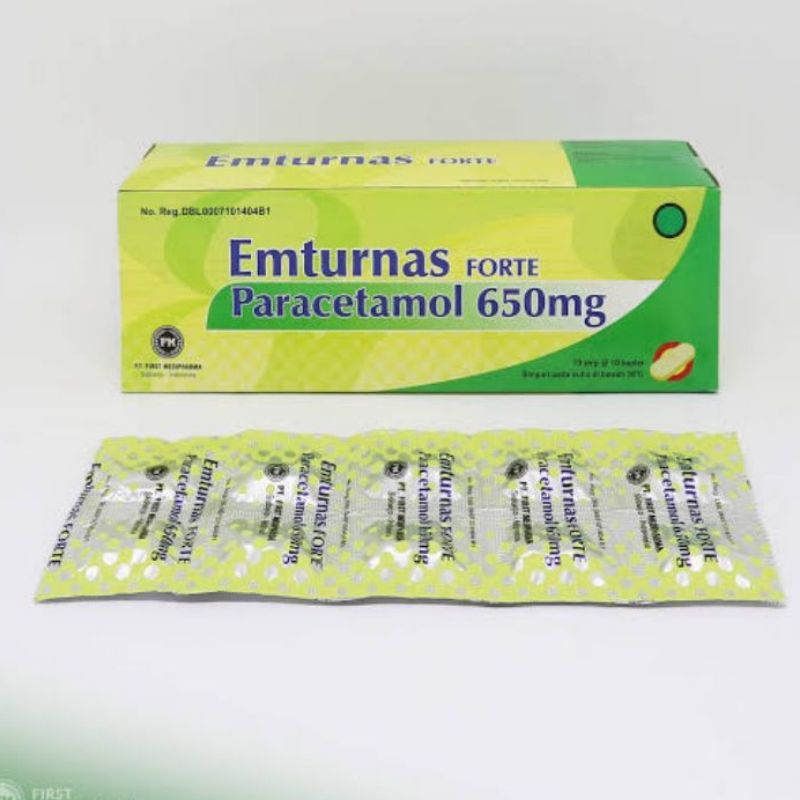 Jual Emturnas Forte 650mg / 100 kap -- paracetamol kap -- parasetamol ...