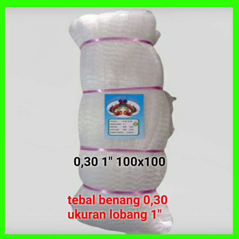 Jual Jaring ikan 1 inchi 0.30 100md/100yds Jaring bahan jala jaring bahan anco jaring senar ...