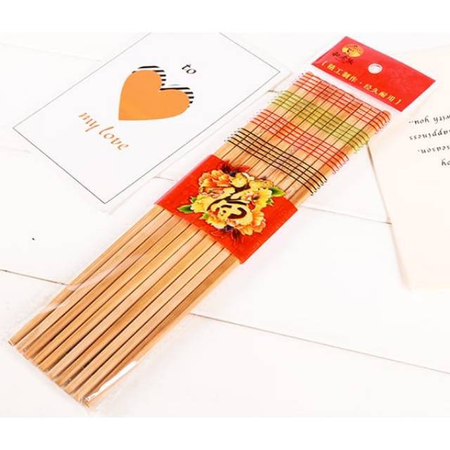 Jual Set 5 Pasang Sumpit Bambu Bisa Di Cuci dan Digunakan Kembali ...