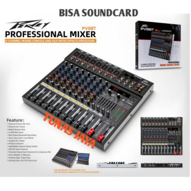 Jual MIXER PEAVEY PV8BT MIXER PEAVEY 8 CHANNEL PV8BT MIXER PEAVEY PV8 ...