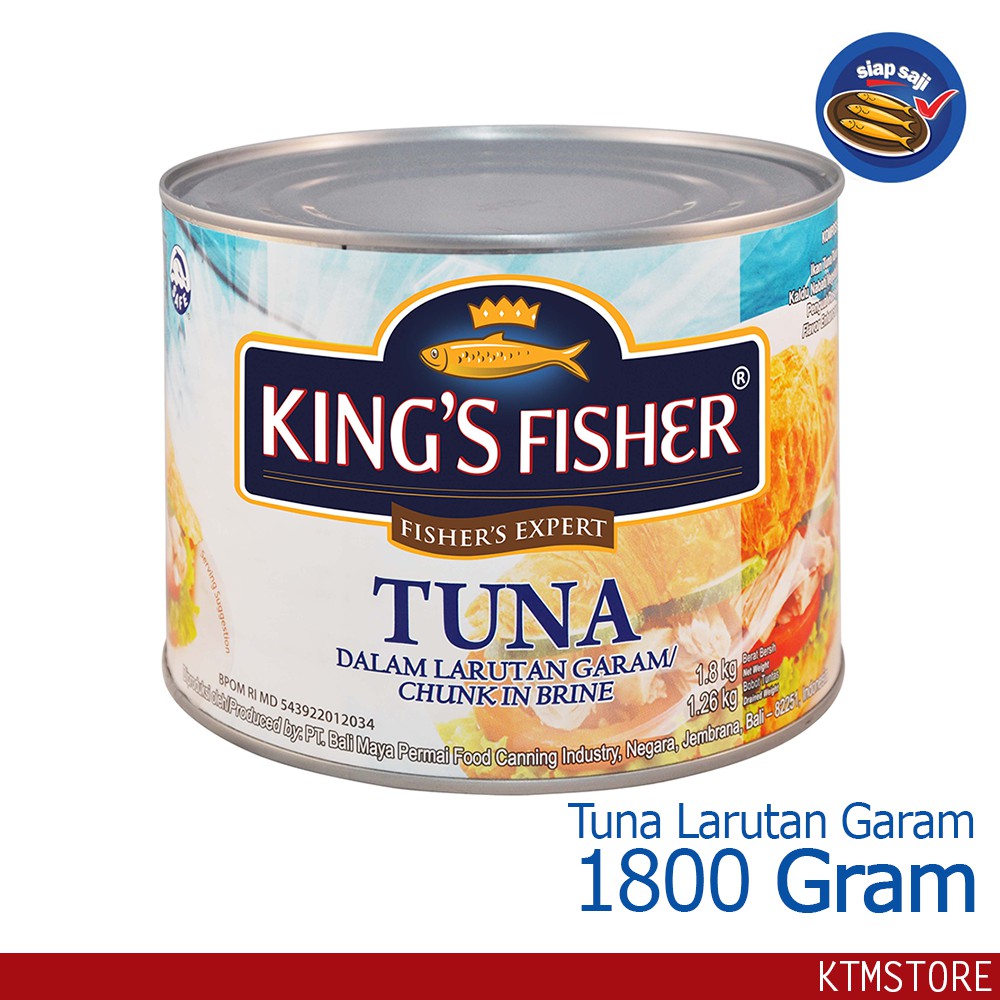 Jual KtmStore King's Fisher Tuna dalam Air Garam 1800 g Tuna in Brine ...