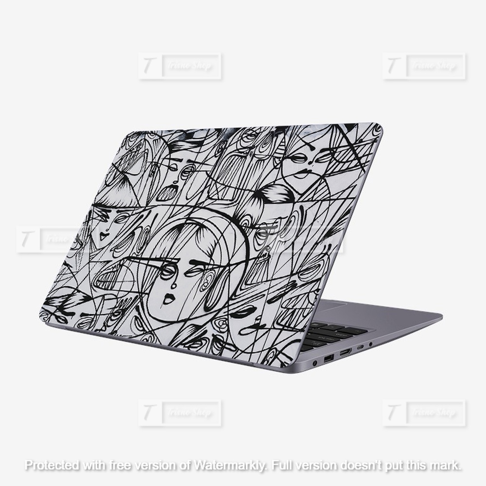 Jual Stiker Laptop | Garskin Laptop | Vintage Black White + Laminasi ...