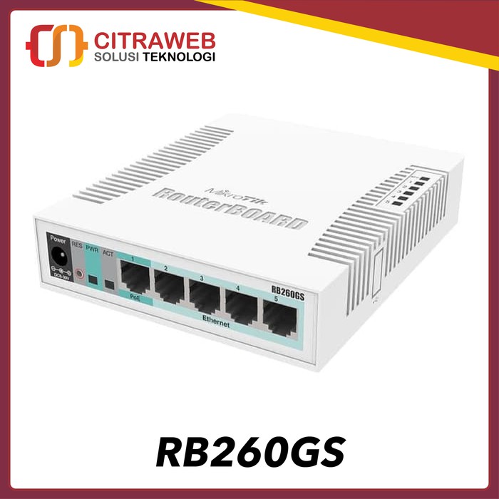 Jual Mikrotik RB260GS | RB 260GS Switch Gigabit 5 Port | Shopee Indonesia