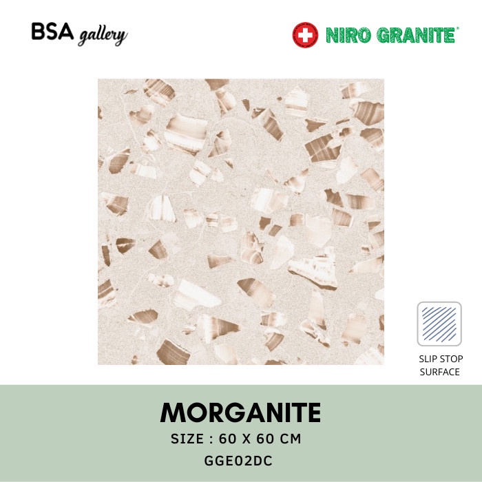 Jual NIRO GRANITE TERAZZO MORGANITE 60X60 / GRANIT BATU TERASO CREAM ...