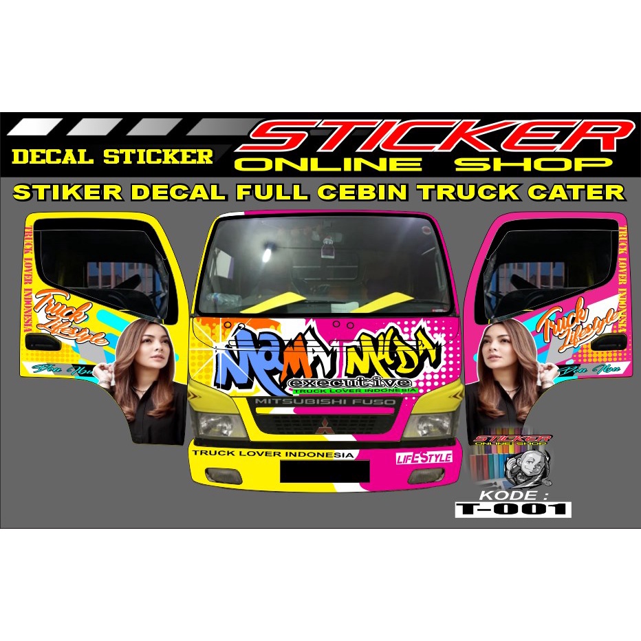 Jual STIKER MOBIL TRUK MITSUBISHI CANTER DECAL PRINT TRUCK FULL KABIn ...