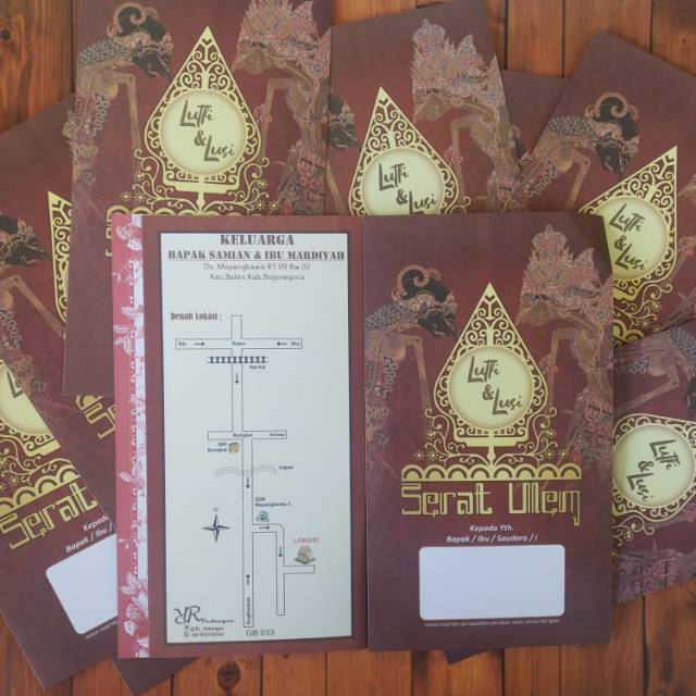 Jual Undangan pernikahan motif wayang | Shopee Indonesia