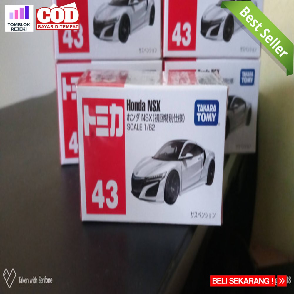 Jual [PROMO]Tomica No 43 Honda NSX Diecast Mobil Takara Tomy | Shopee Indonesia