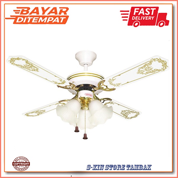 Jual Uchida/maspion Kipas Angin Gantung /Kipas Angin Hias 3 Lampu - 42 inch CF-125 | Shopee ...