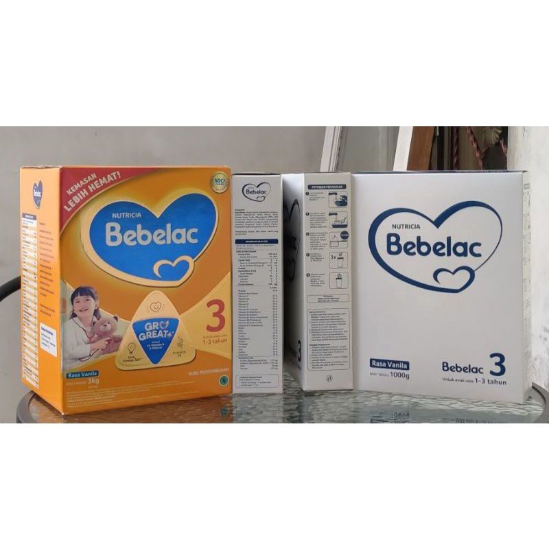 Jual Bebelac 3 vanila dan madu 1.000gr box putih | Shopee Indonesia