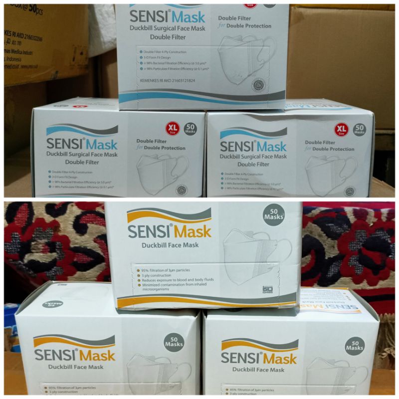 Jual masker sensi duckbill 1 kotak isi 50 pcs | Shopee Indonesia