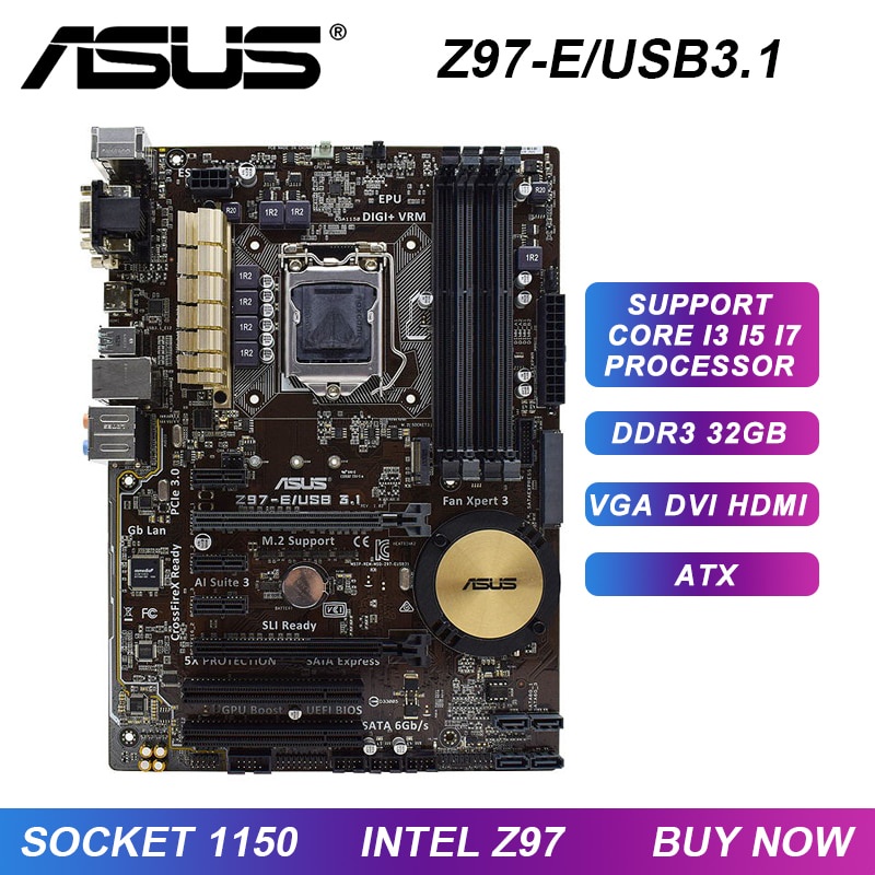 Jual PREORDER ASUS Z97-E/USB3.1 Motherboard 1150 Motherboard DDR3 ...