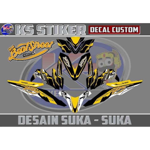 Jual stiker decal all new beat esp - beat street hitam-kuning | Shopee ...