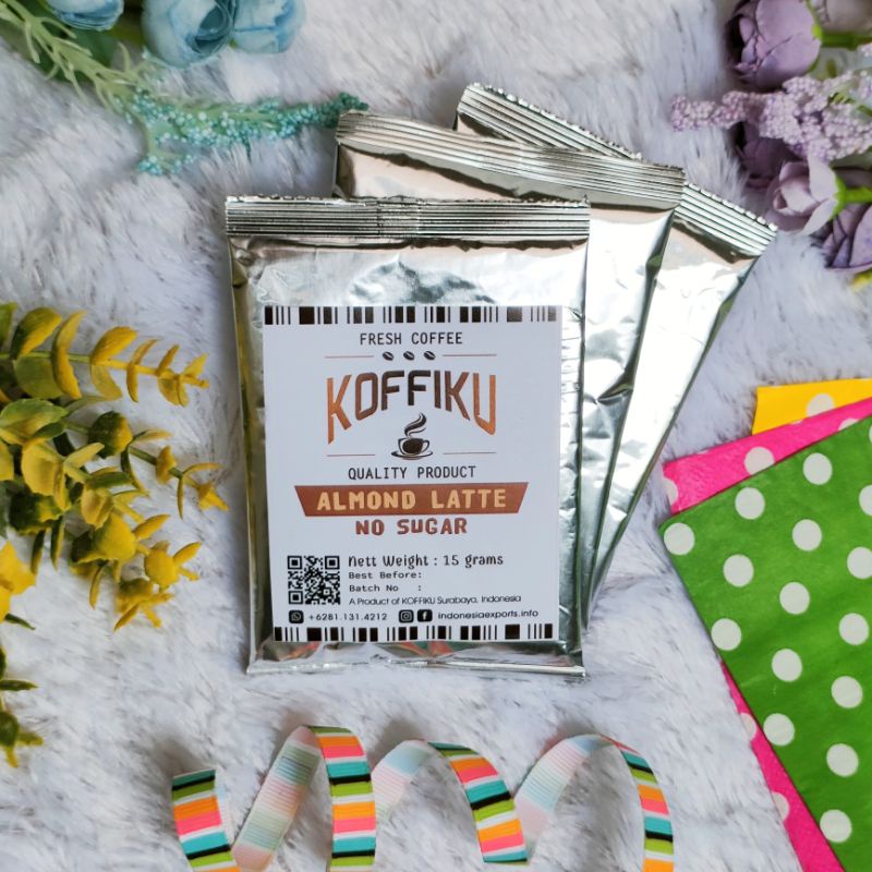 Jual KOFFIKU Kopi Instan Tanpa Gula ALMOND LATTE 150 gr Enak Murah ...