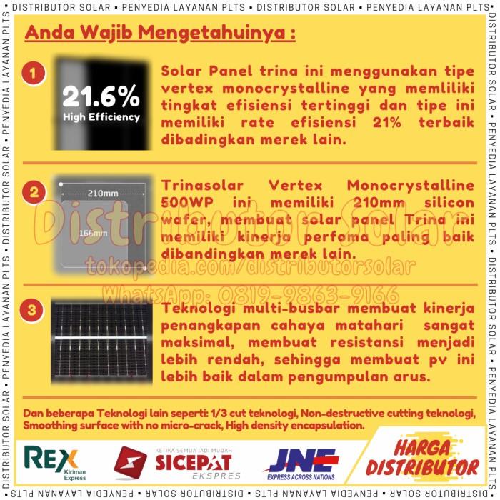 Jual Panel Surya SNI Trina Solar 500WP Tier 1 Monocrystalline Half-Cut ...
