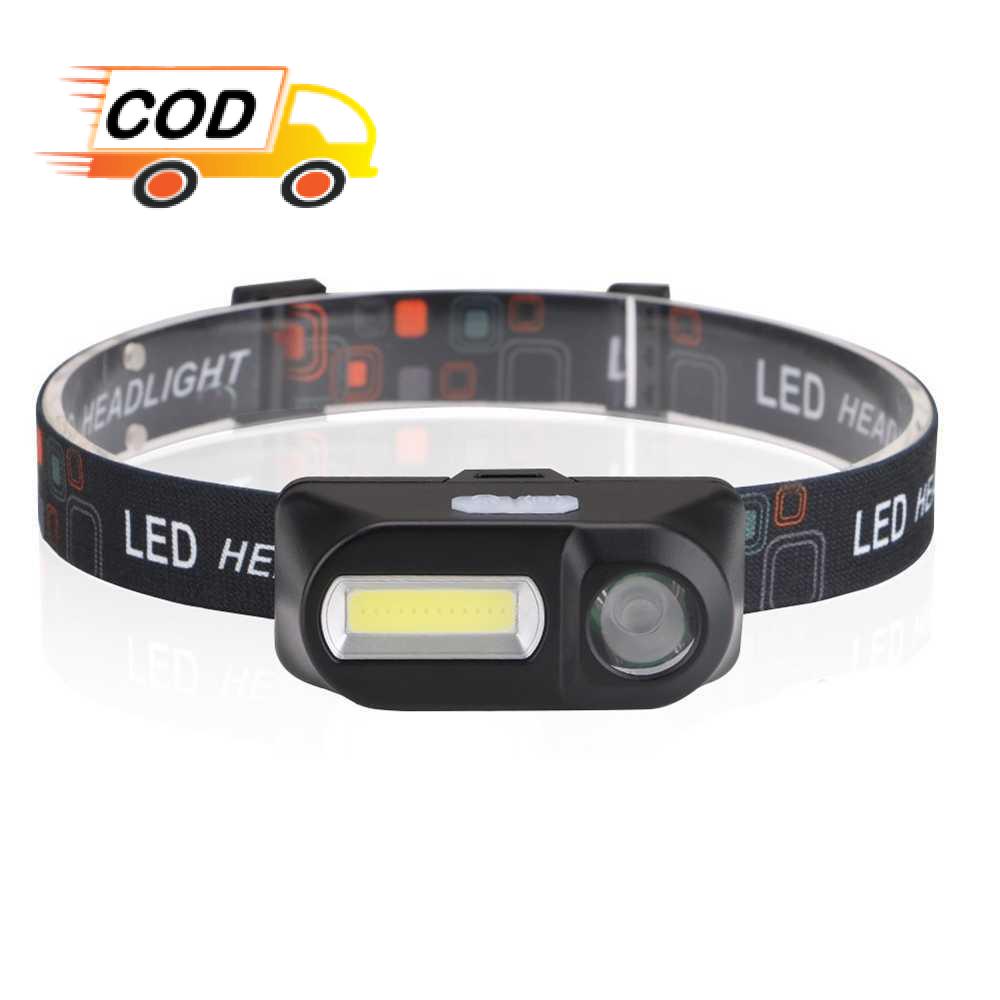 Jual Headlamp Senter Kepala Mini Lampu Super Terang LED 3 Mode COB ...