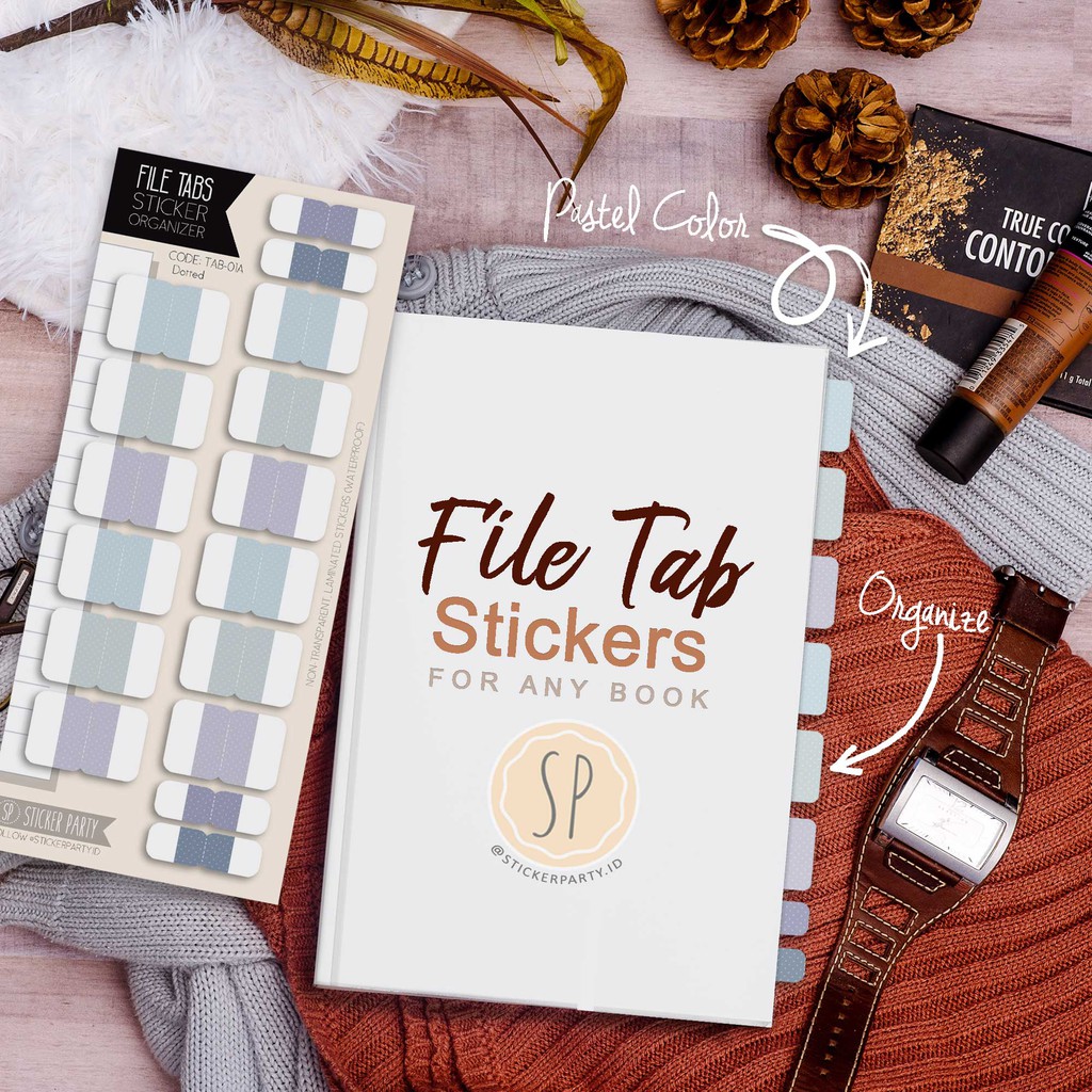 Jual Stiker File Folder Tab Sticker Organizer Bujo Index (TAB01A ...