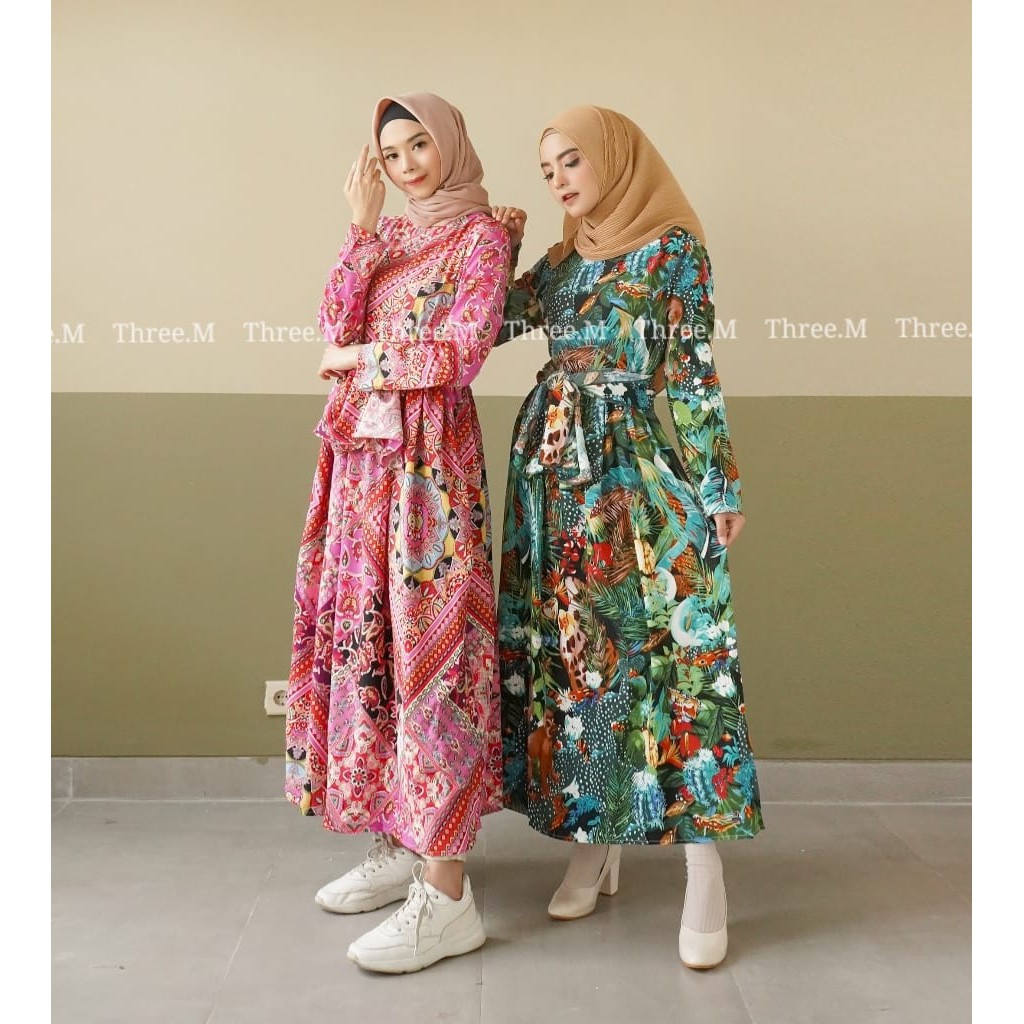 Jual dress mixing ave max * 51176 PAKAIAN FASHION WANITA GROSIR three m ...