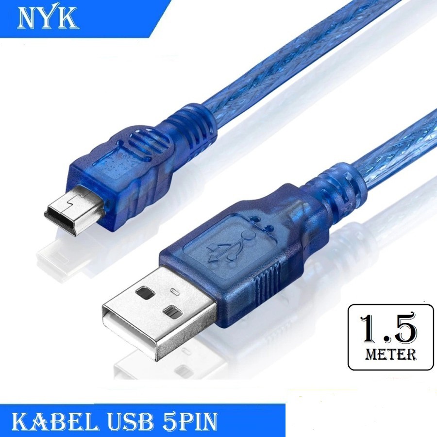 Jual Kabel usb-A to 5 pin mini usb Nyk 1.5m super speed - cable usb ...