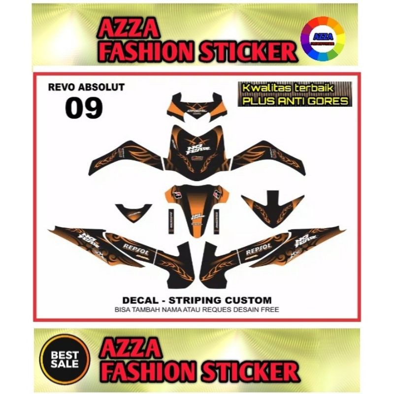 Jual Sticker Striping Decal Revo Absolute, Sticker Decal Honda Revo ...