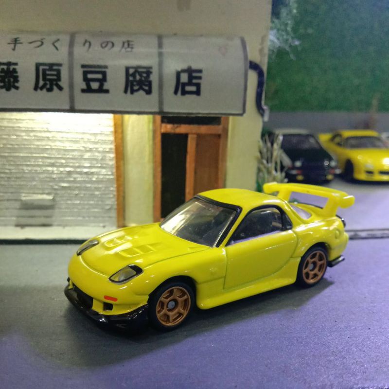 Jual Tomica Dream Initial D Mazda RX-7 FD3S Project D Version Re Amemiya Yellow Model Rotary ...