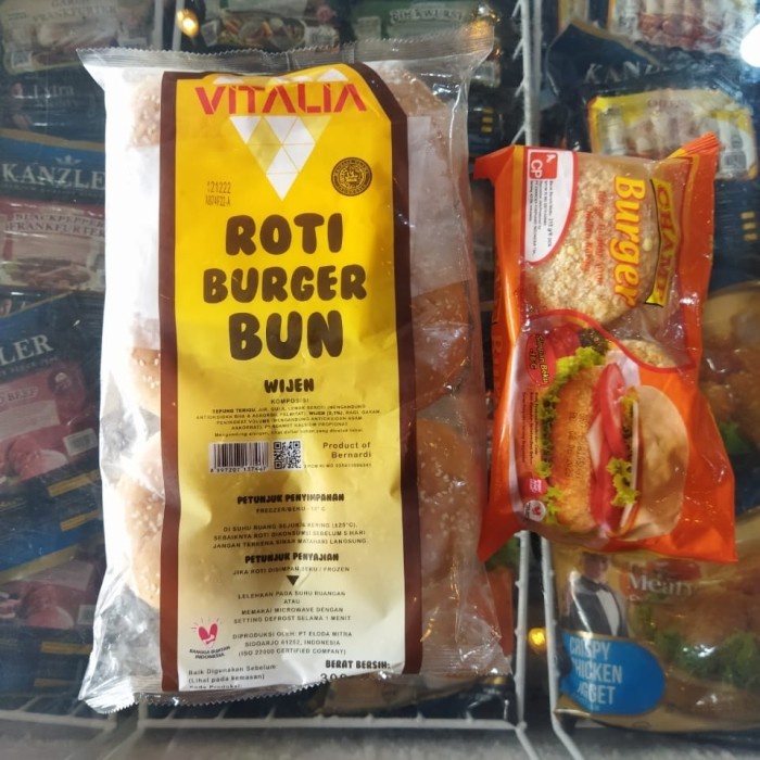 Jual Paket Burger Hemat Roti Vitalia + Champ Burger isi 6 pcs | Shopee ...