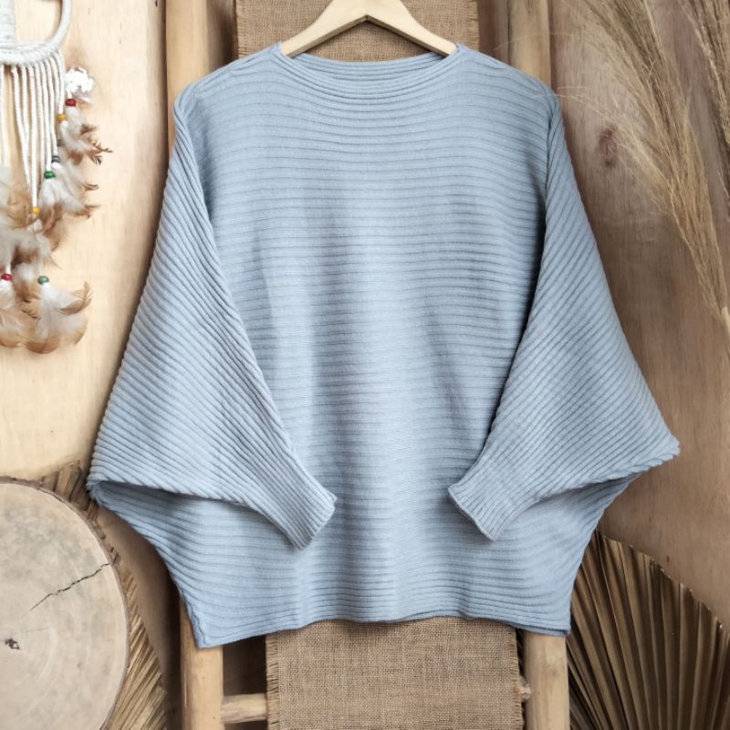 Jual Lasperal Batwing Rajut Halus Premium Sweater Wanita Sweter Switer Rajut Blouse Bluse Grosir ...
