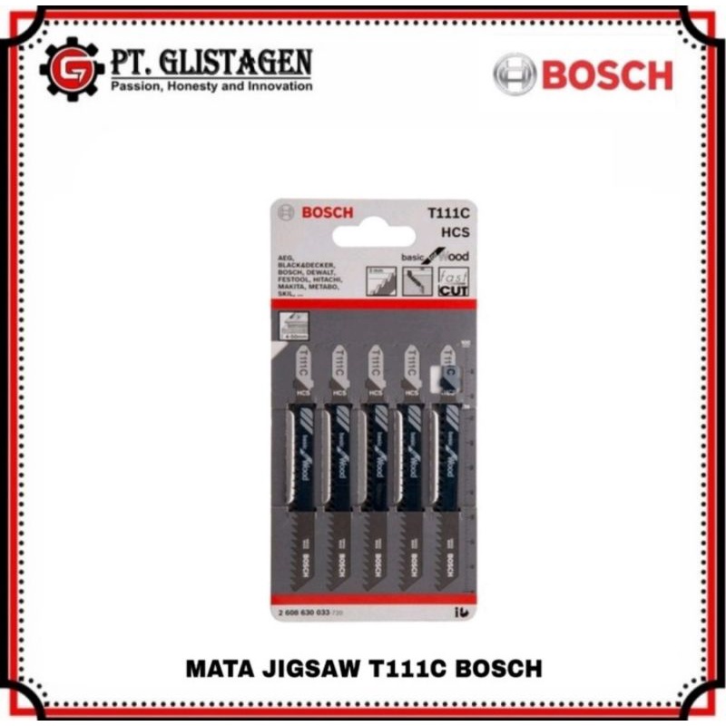 Jual Mata Gergaji Jigsaw Kayu Bosch T111C Triplek Kayu Wood Jig Saw ...