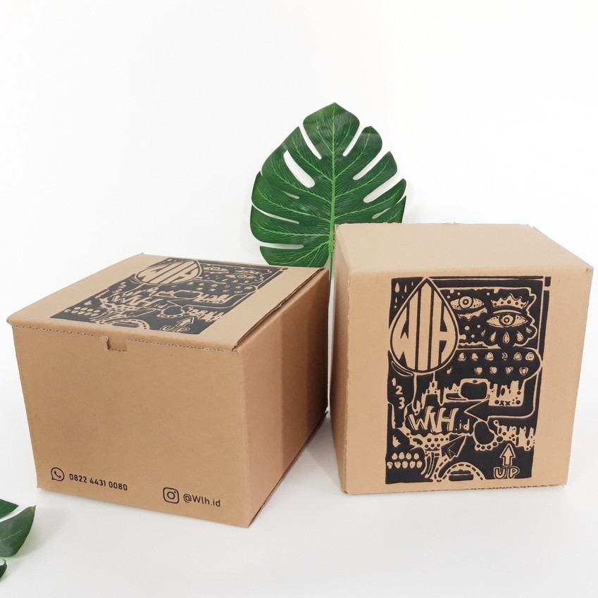 Jual Kardus CUSTOM Sablon 20x20x15 cm Flip Top Packaging Produk Box ...