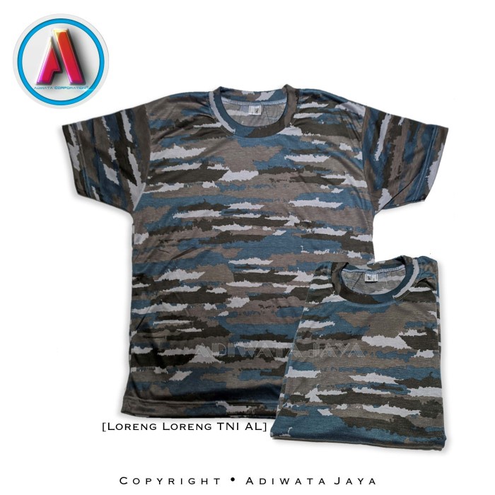 Jual BAJU KAOS LORENG TNI AL Angkatan Laut Lengan Tangan Pendek | Shopee Indonesia