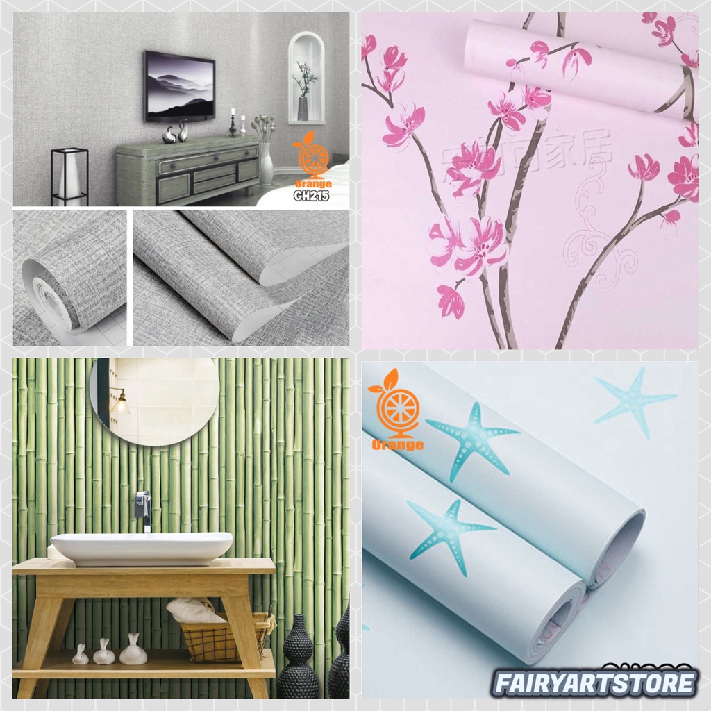 Jual Wallpaper Dekorasi Dinding Ruang Tamu Aesthetic 45cm x 8m | Shopee ...