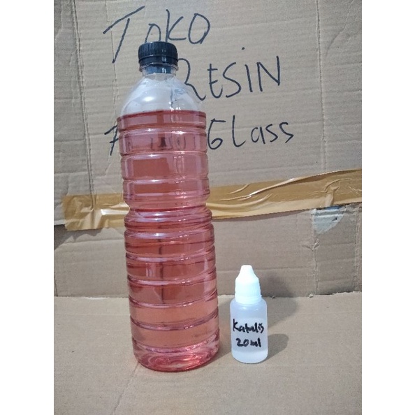 Jual RESIN MERAH 1 KG + KATALIS 20 GRAM | Shopee Indonesia