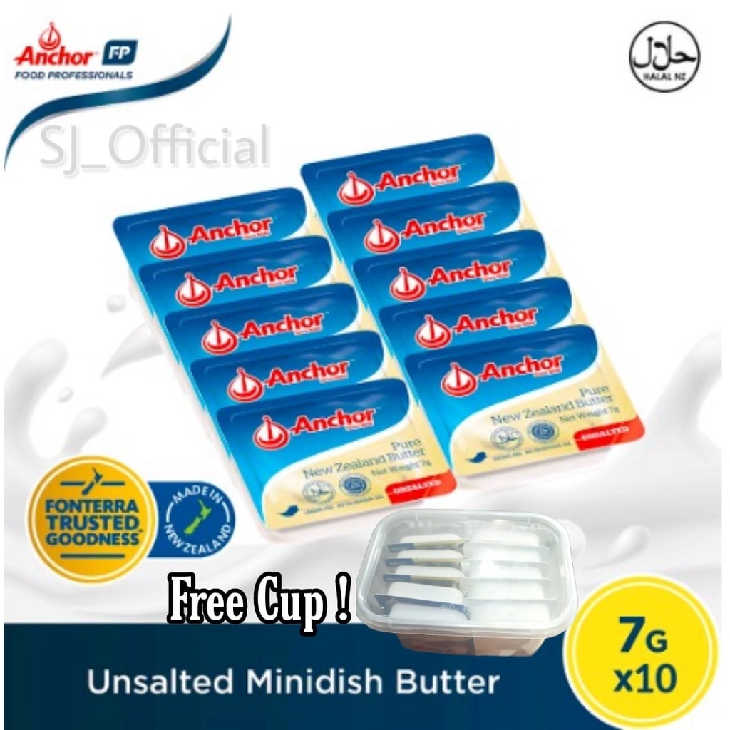 Jual Butter Anchor MINI DISH 7gr x 10pcs - FREE Cup Container - PREMIUM ...