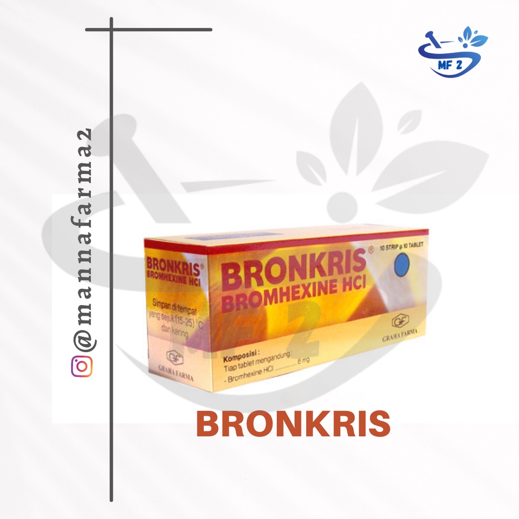 Jual BRONKRIS (BROMHEKSIN HCL) PER STRIP @10 TABLET | Shopee Indonesia