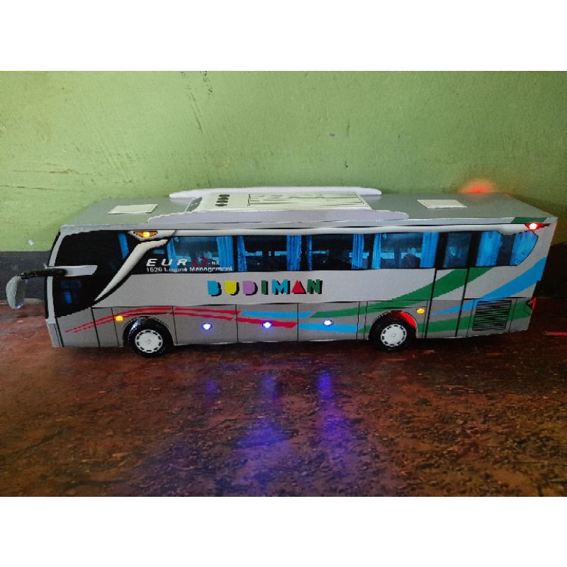 Jual Miniatur bus RC Budiman ( Remot Control ) DETIL RAPIH FULL TELOLET ...