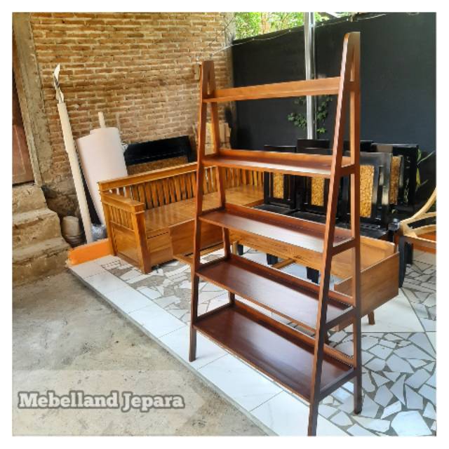 Jual RAK BUKU MINIMALIS KAYU JATI - RAK PAJANGAN KAYU JATI JEPARA ...