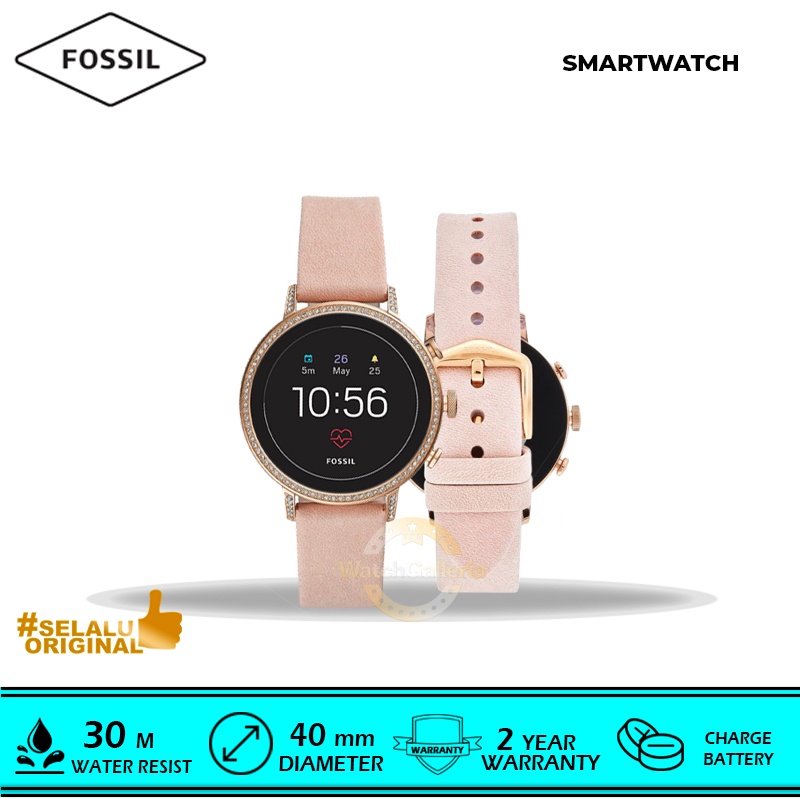 Jual Fossil FTW6015 Gen 4 Smartwatch Venture HR Blush Leather | Shopee ...