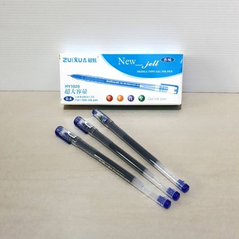 Jual PULPEN GEL ZUIXUA NEW JELL ISI 12 WARNA BIRU [1Pak/12Pcs] | Shopee ...