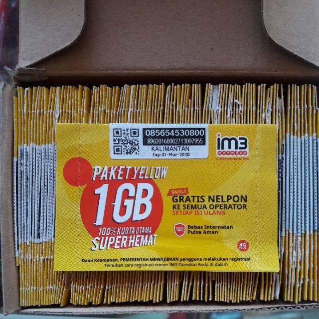 Jual Kartu Indosat 1GB MINI (4GB) Siap Pakai | Shopee Indonesia