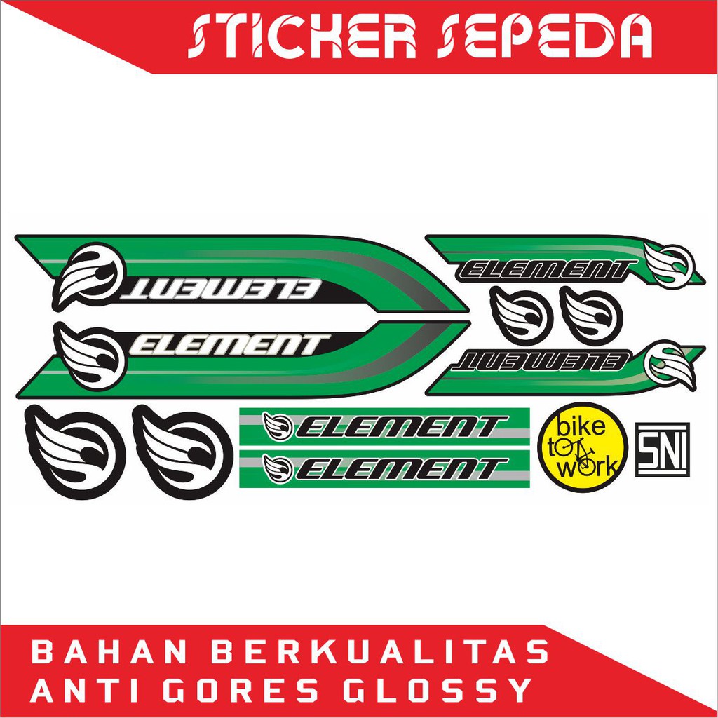 Jual STICKER SEPEDA - STICKER SET SEPEDA MEREK ELEMENT - 08 - SAHILA ...