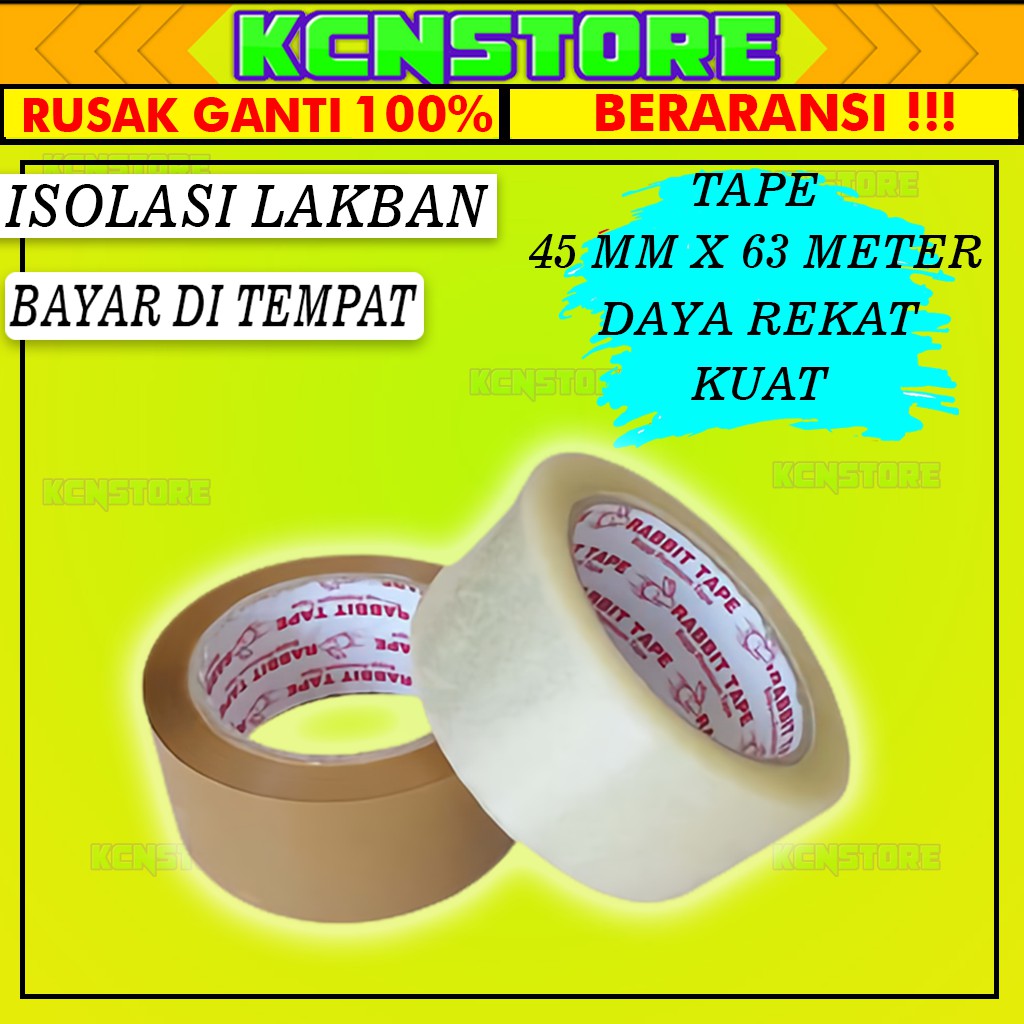Jual LAKBAN BENING ISOLASI SOLASI BENING COKLAT 45MM X 63 METER BESAR ...